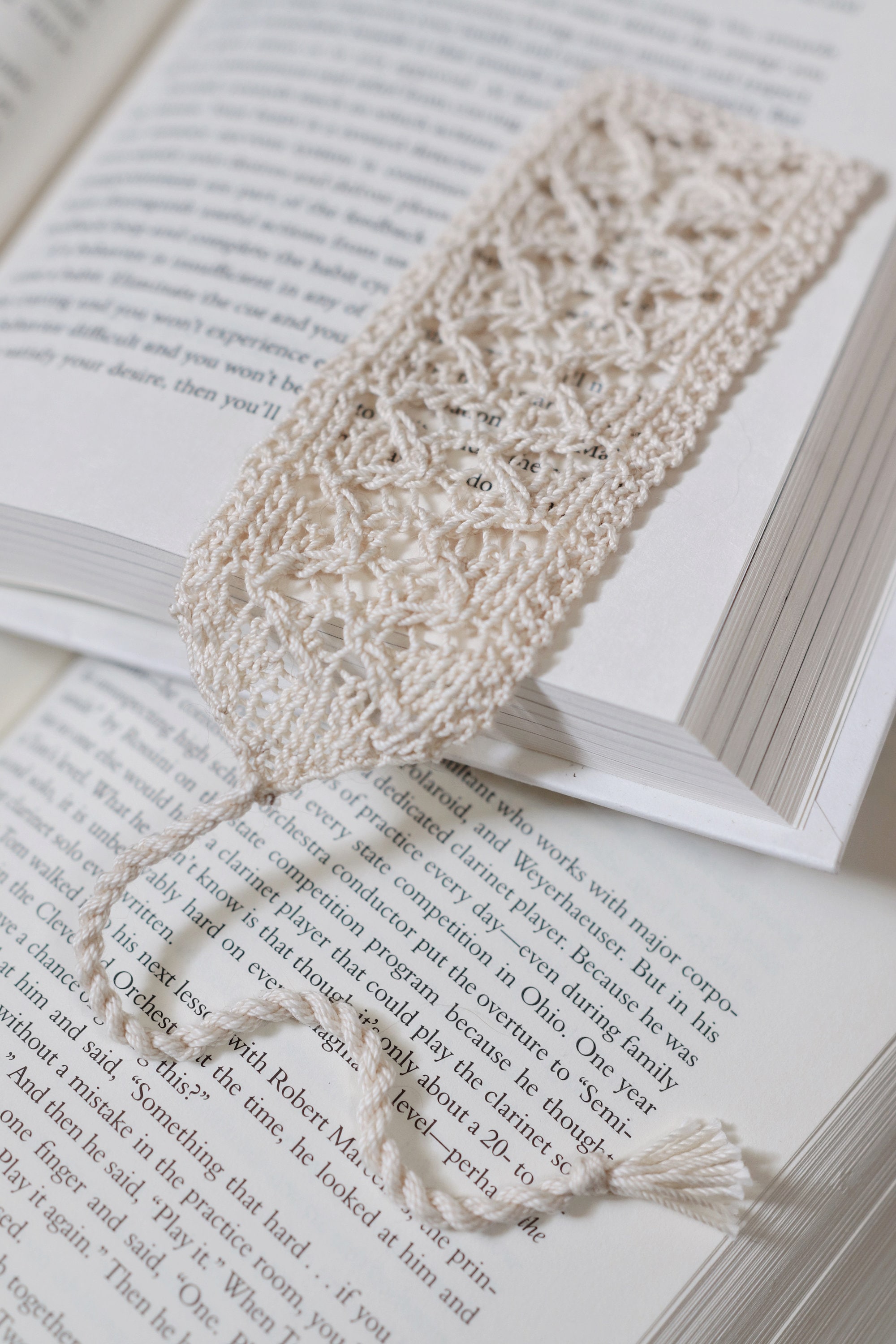 KNITTING PATTERN Bookmark Knitting Pattern Lace Bookmark | Etsy