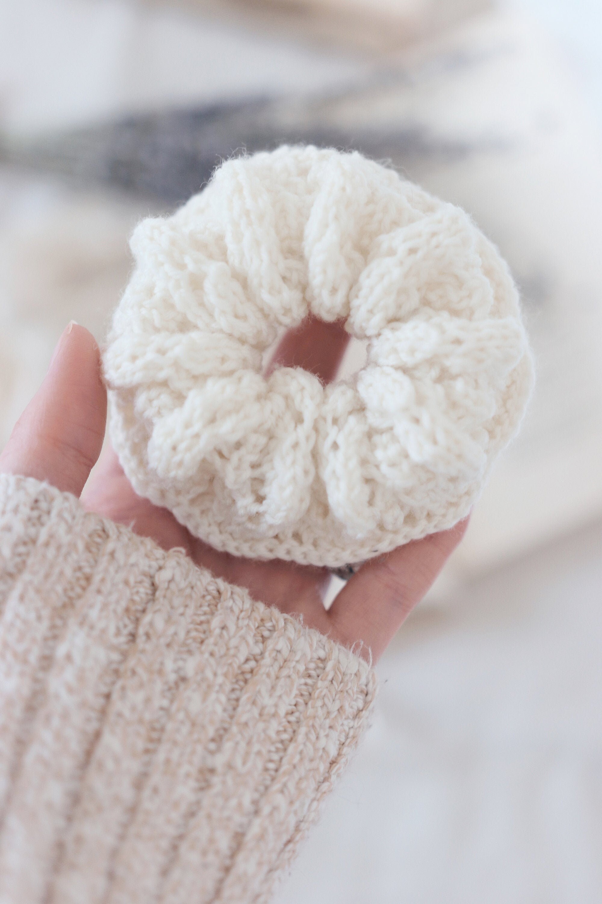 KNITTING PATTERN Lace Scrunchie Knit Pattern Scrunchie - Etsy
