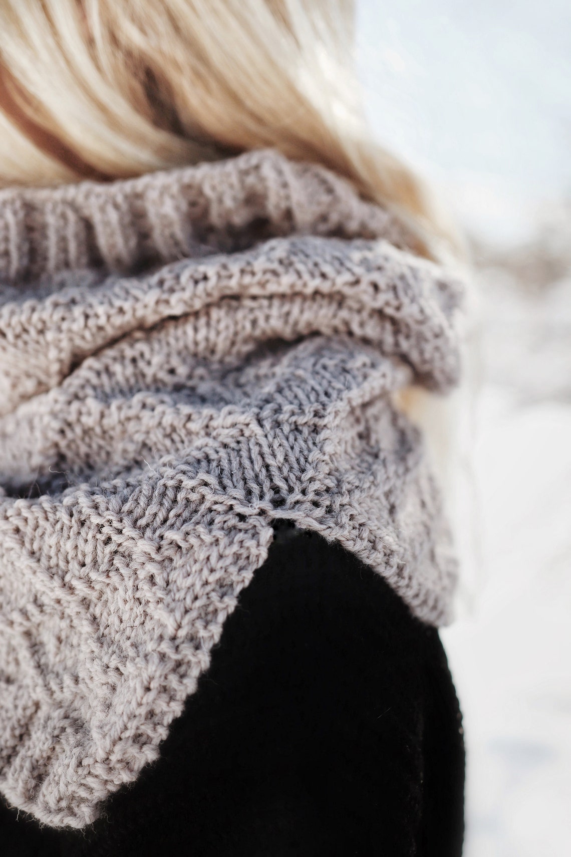 KNITTING PATTERN Easy Cowl Scarf Knitting Pattern Scarf - Etsy