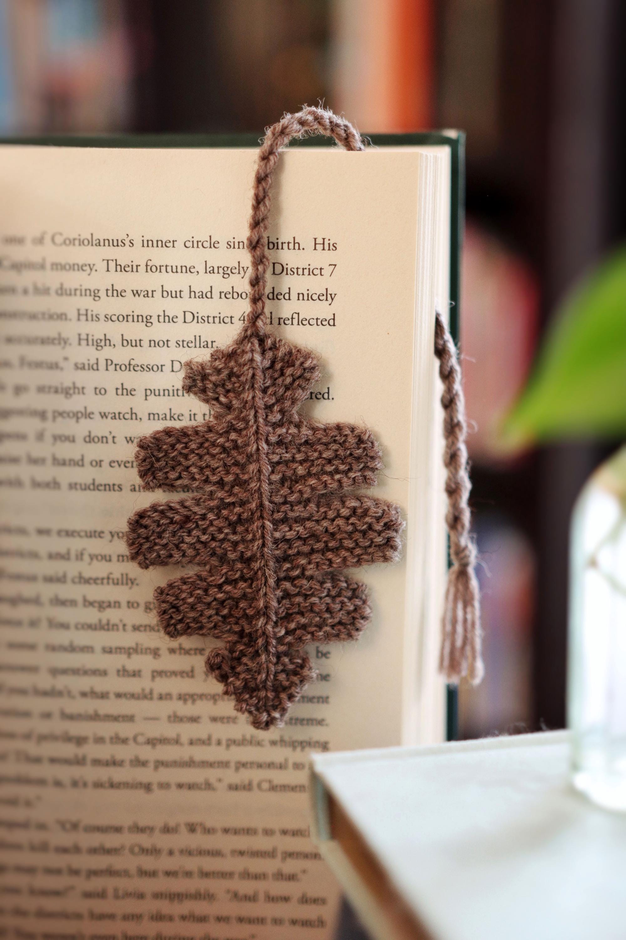 KNITTING PATTERN ⨯ Bookmark Knit Pattern, Easy Knitting Pattern ⨯ Oak ...