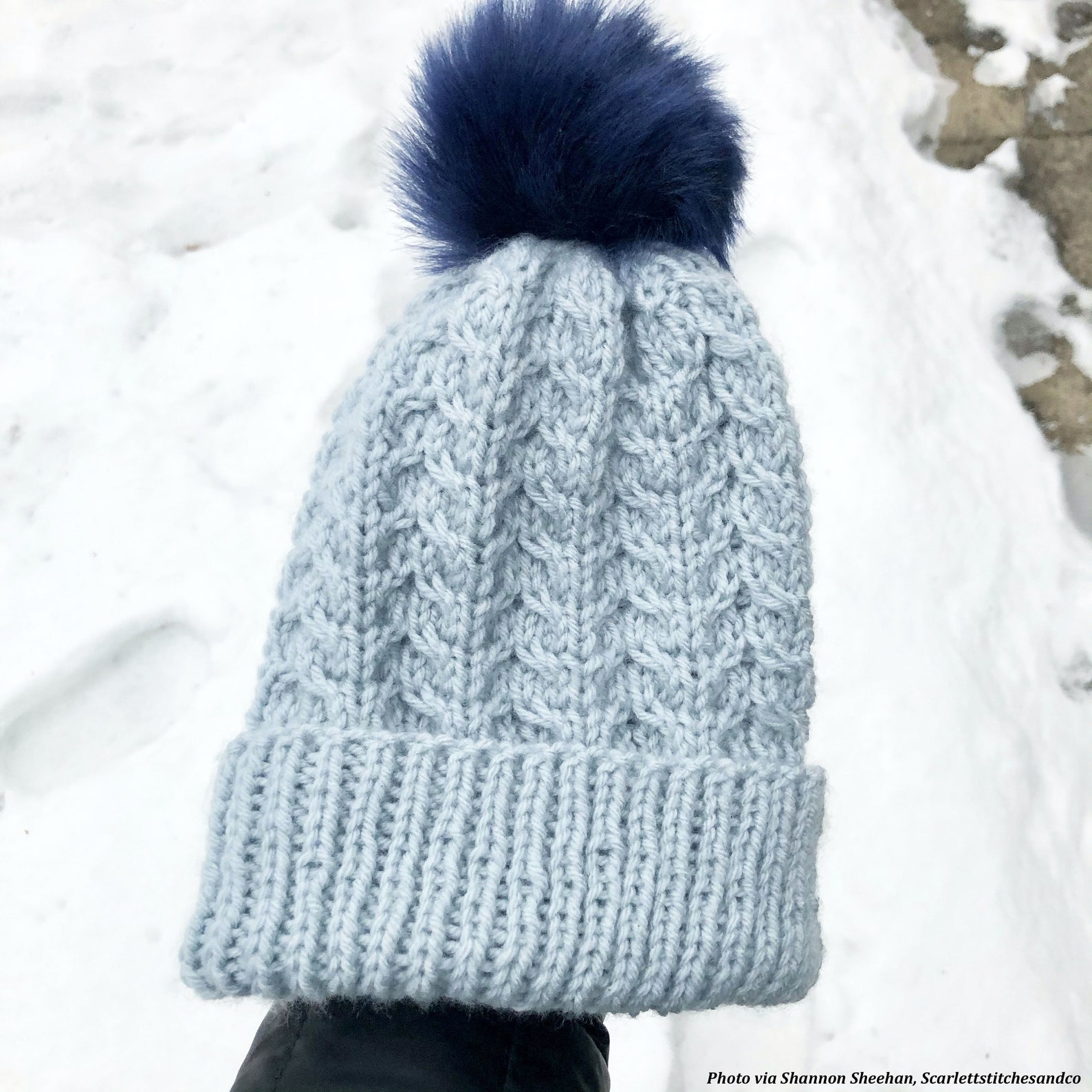 KNITTING PATTERN Cable Knit Beanie Slouchy Hat Cable Knit | Etsy