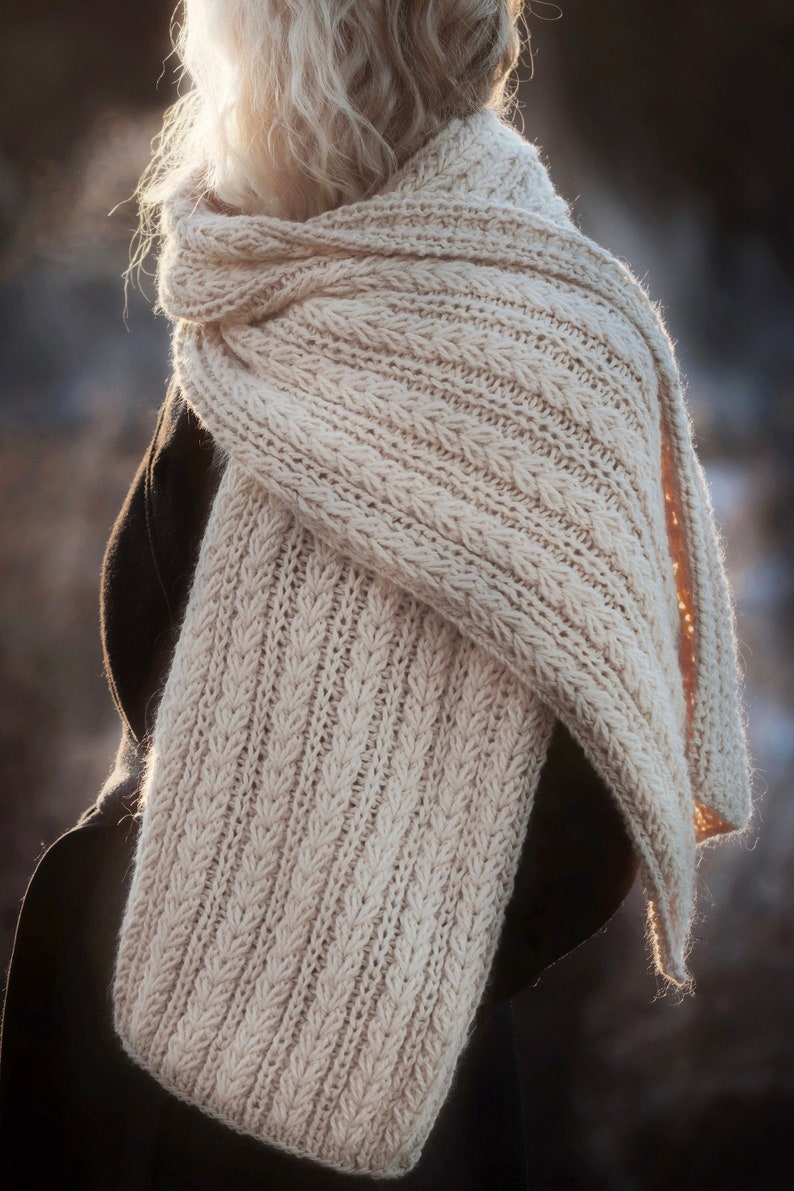 KNITTING PATTERN Scarf Knitting Pattern Warm Wrap Scarf - Etsy UK