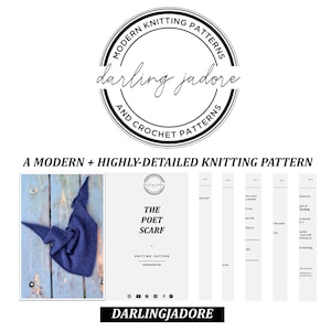 KNITTING PATTERN ⨯ Small Triangle Scarf Knitting Pattern, Knit Kerchief ...