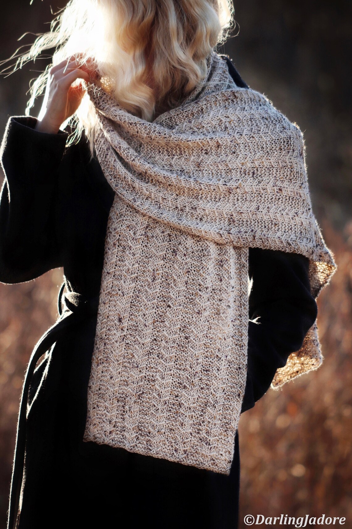 KNITTING PATTERN Textured Scarf Knitting Pattern Scarf Knit - Etsy Canada