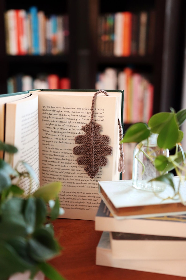 KNITTING PATTERN ⨯ Bookmark Knit Pattern, Easy Knitting Pattern ⨯ Oak ...