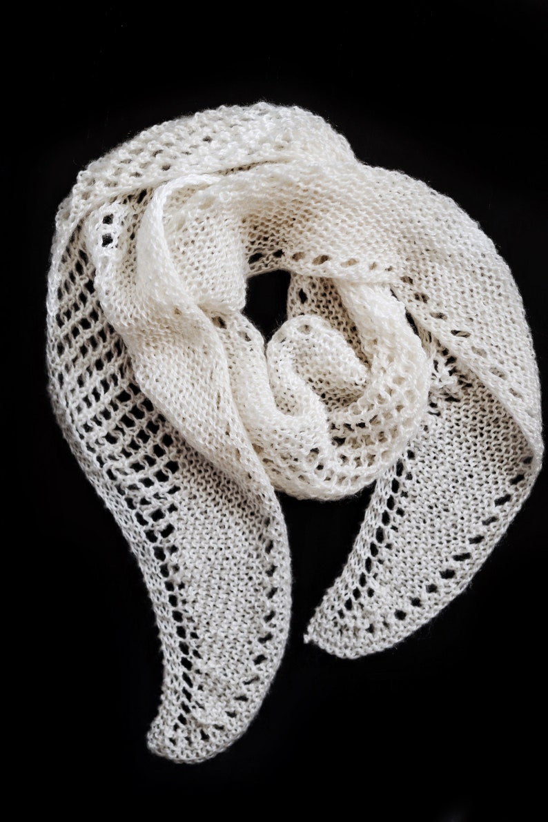 KNITTING PATTERN French Scarf Knit Pattern Lace Scarf - Etsy