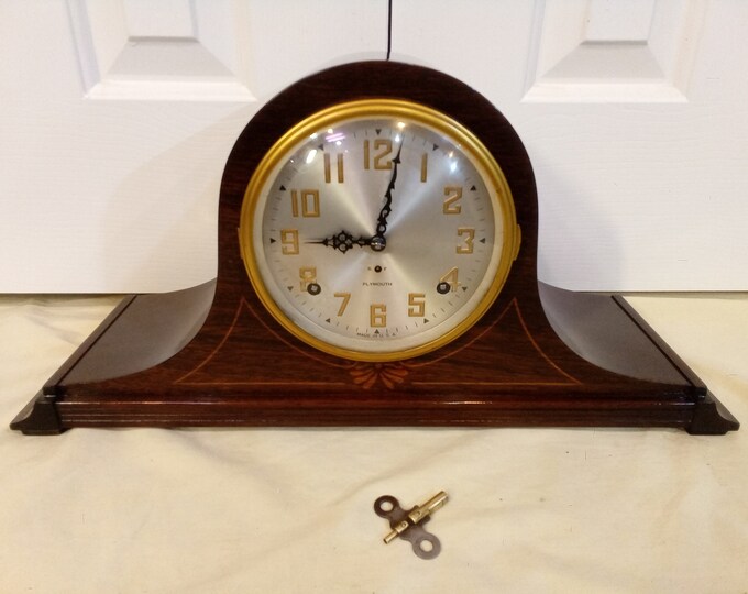 Restored Antique Seth Thomas Plymouth Mantel Tambour Wood Clock, 8-day ...