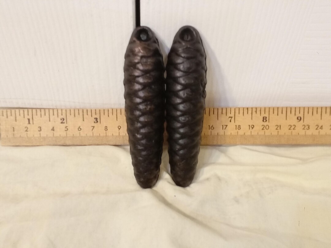 Two (2) Antique Cuckoo Clock Weights Cast Iron 275 Grams Each 4.25 ...