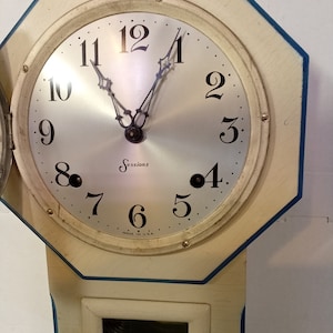 Antique Sessions Kitchklok Schoolhouse Wall Regulator Clock, Time and ...