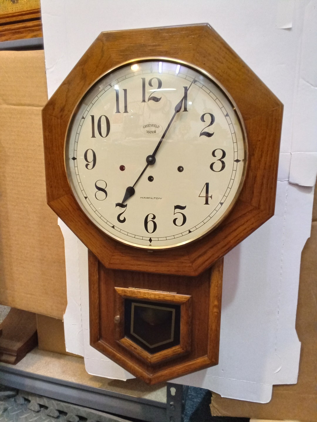 Hamilton Westminster Chime Wall Clock, Professionally Restored W ...