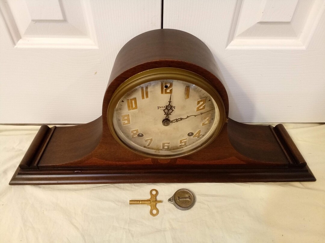 Professionally Restored, Antique Ingraham Bim Bam Strike Mantel Clock ...