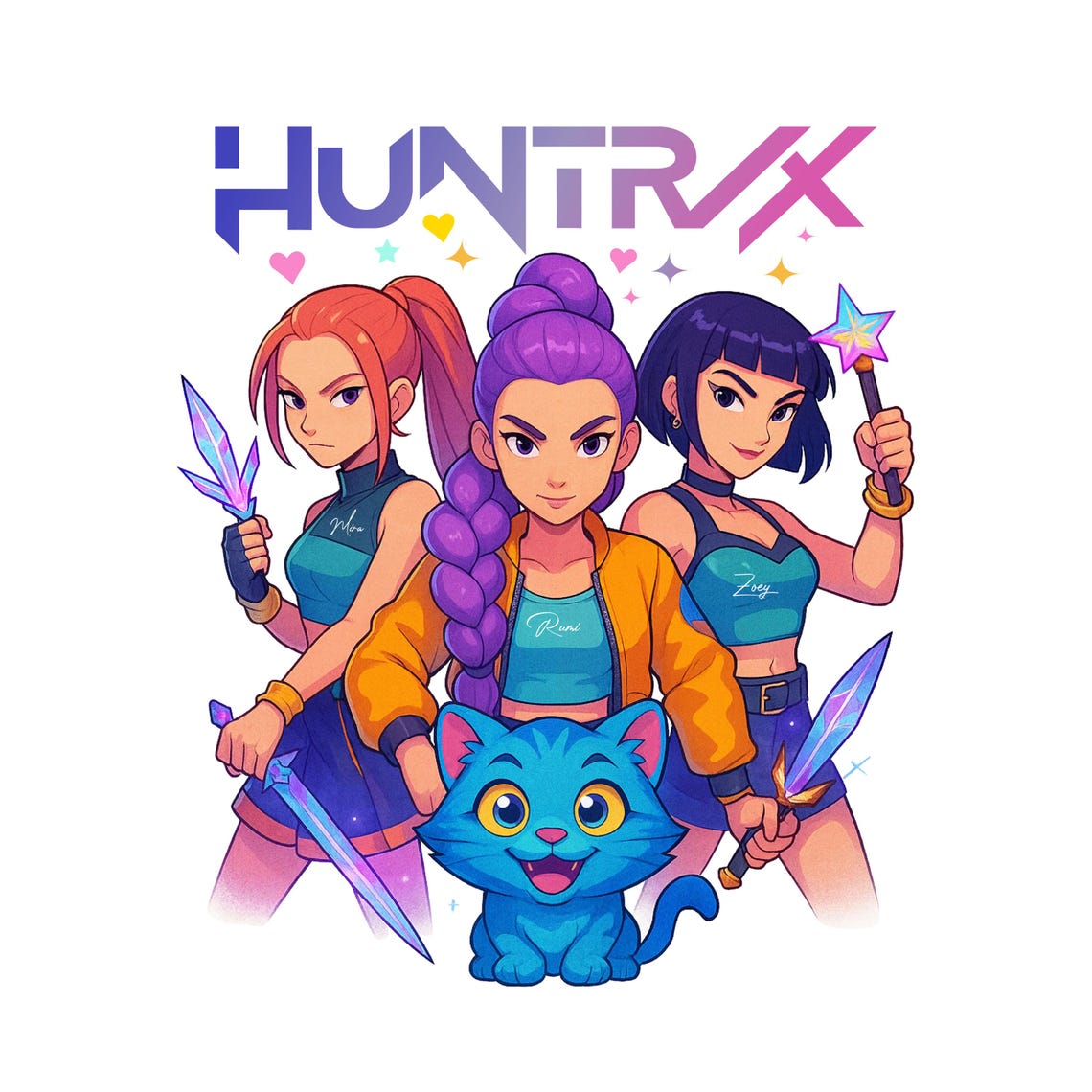 Kpop Huntrix Saja Girls PNG | Anime Demon Hunter Clipart (digital ...