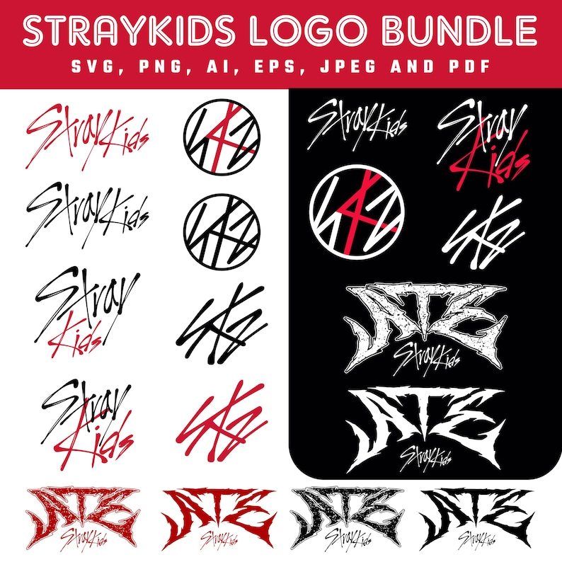 Stray Kids Logo SVG Bundle | SKZ & SKZOO Cut Files (digital Download ...