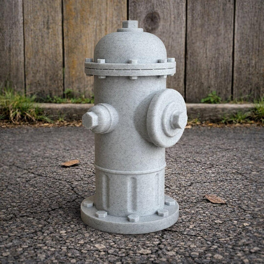 Concrete Fire Hydrant Statue Stone Yard Decor Urban Garden Ornament ...