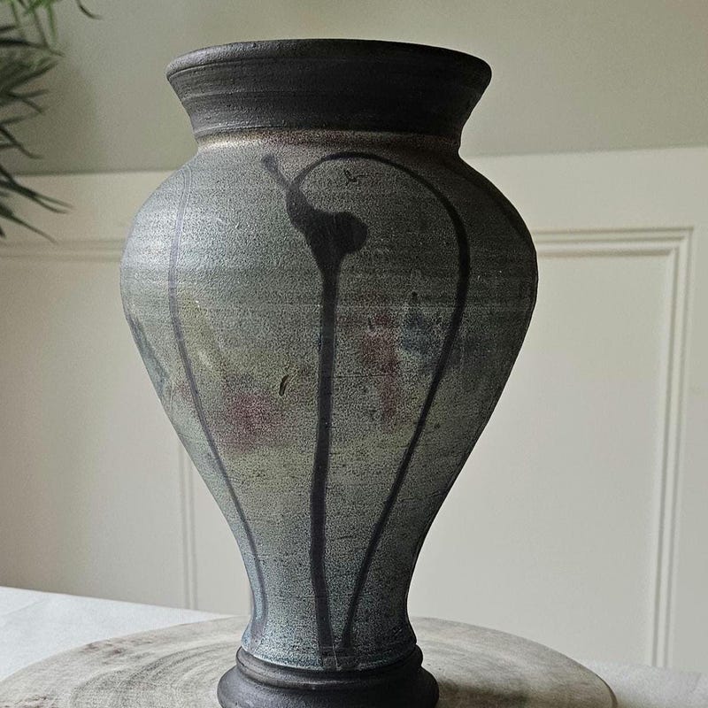 Raku Vase - Etsy