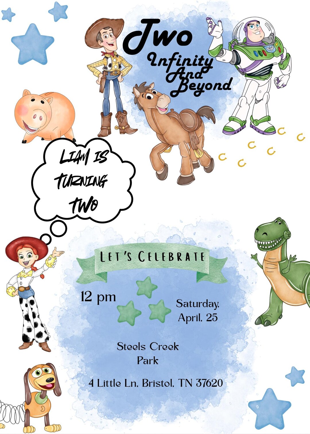 Two Infinity and Beyond Invitation - Etsy