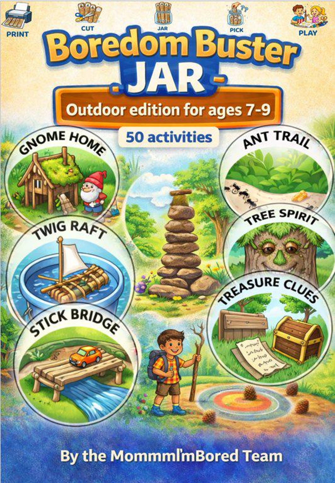 Boredom Buster Jar Outdoor Edition | 50 Printable Activity Sticks for ...