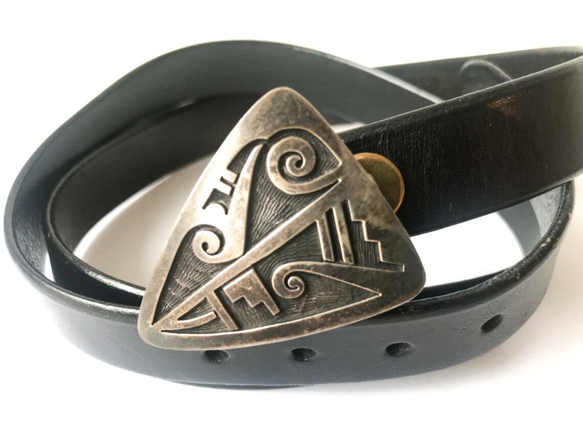 Native American Hopi Belt W/ Sterling Buckle - Etsy Sweden