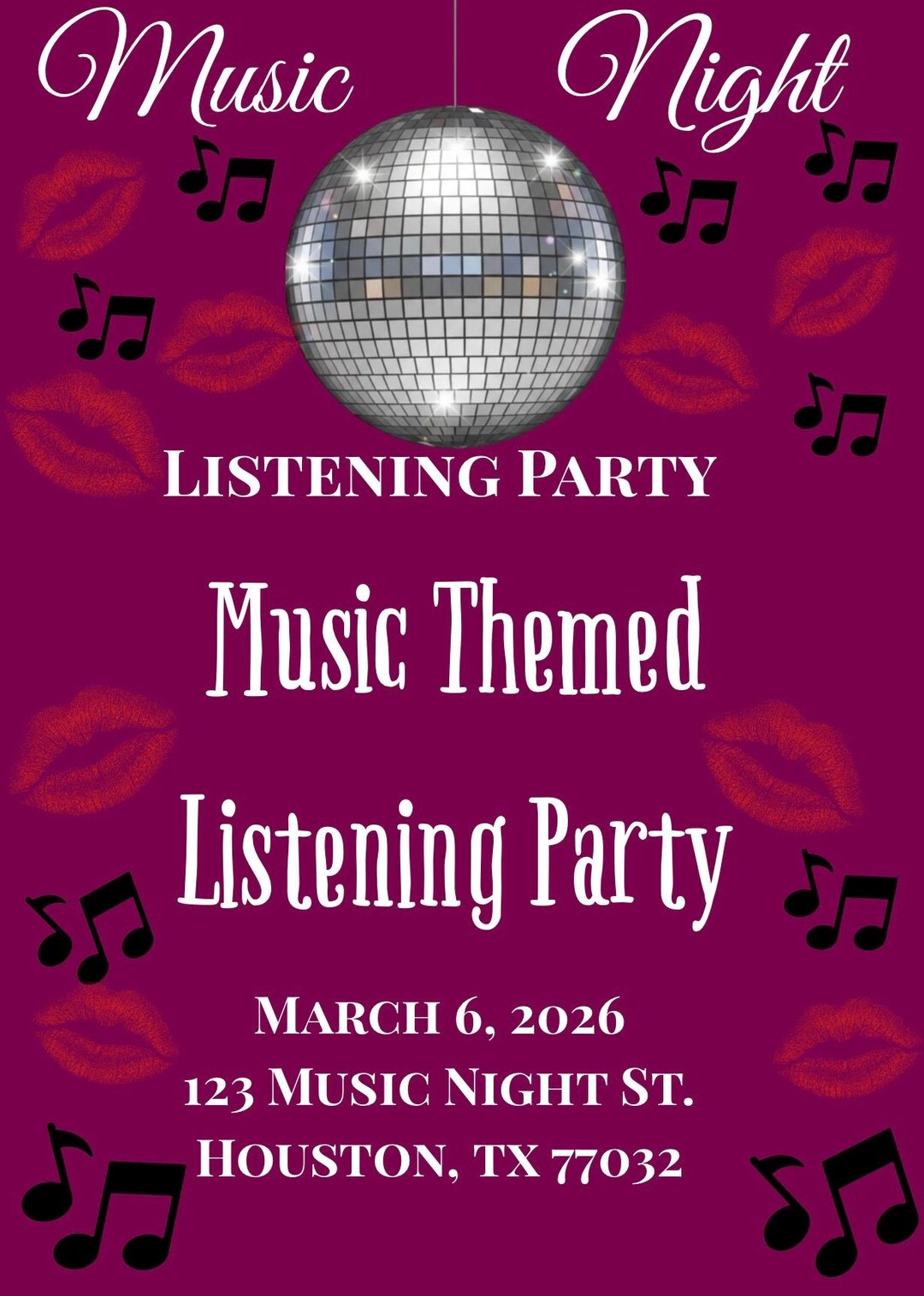 Listening Party Invitation - Etsy