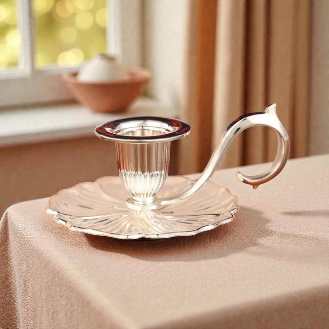 Vintage Handheld Candle Holder With Handle, European Antique Style ...