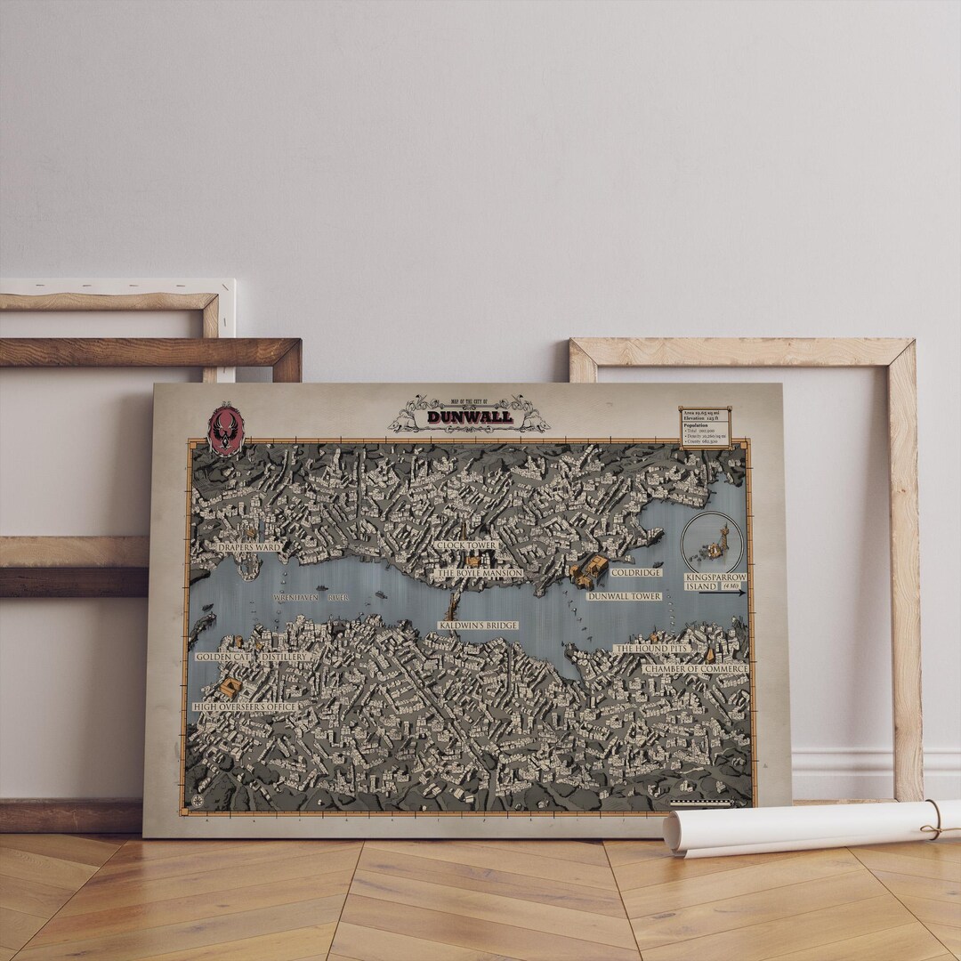 Dishonored Map Poster: Video Game Wall Art, Gaming Room Decor - Etsy