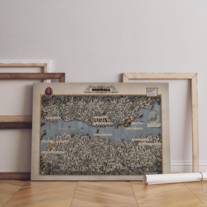 Dishonored Map Poster: Video Game Wall Art, Gaming Room Decor - Etsy