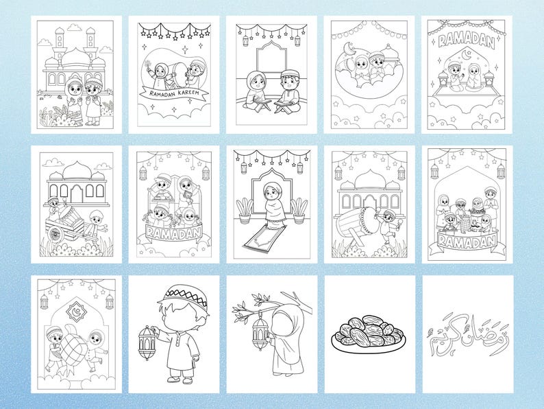 Ramadan Coloring Pages for Kids | Islamic Preschool Activity (printable ...