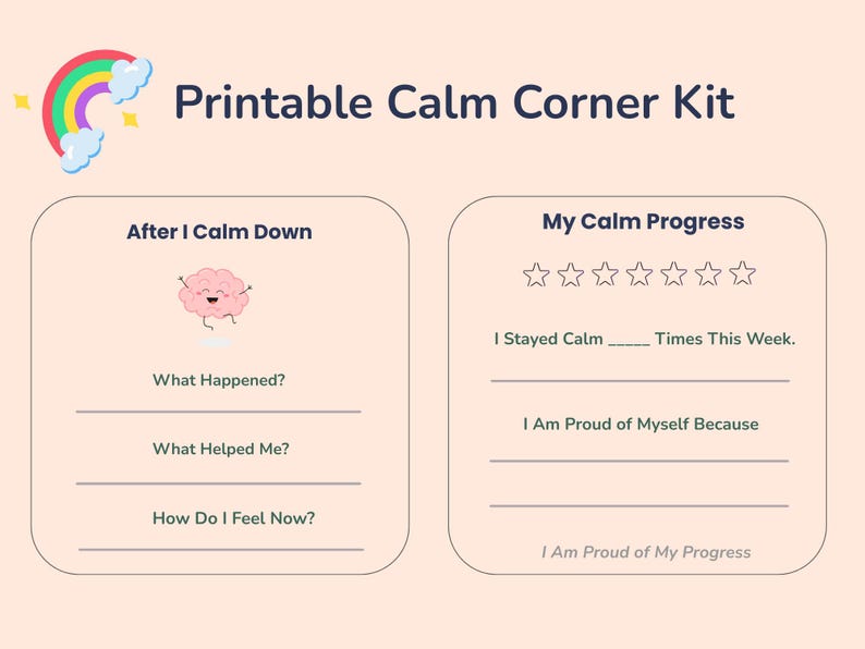 ADHD Calm Down Corner Kit | Kids Emotional Regulation, Classroom ...
