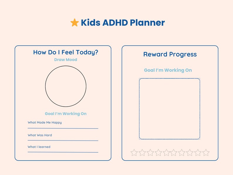 ADHD Planner for Kids | Daily Focus, Routine & Mood Tracker (PDF ...