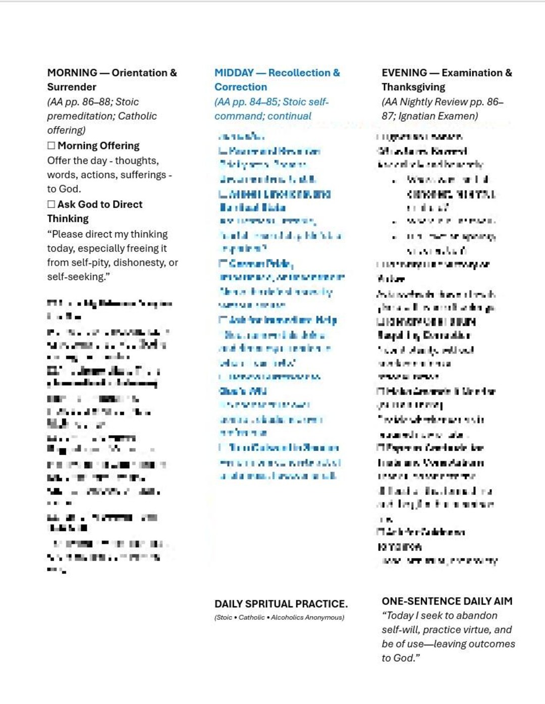 Catholic Stoic Daily Guide for Recovery & Self-discipline - Printable ...