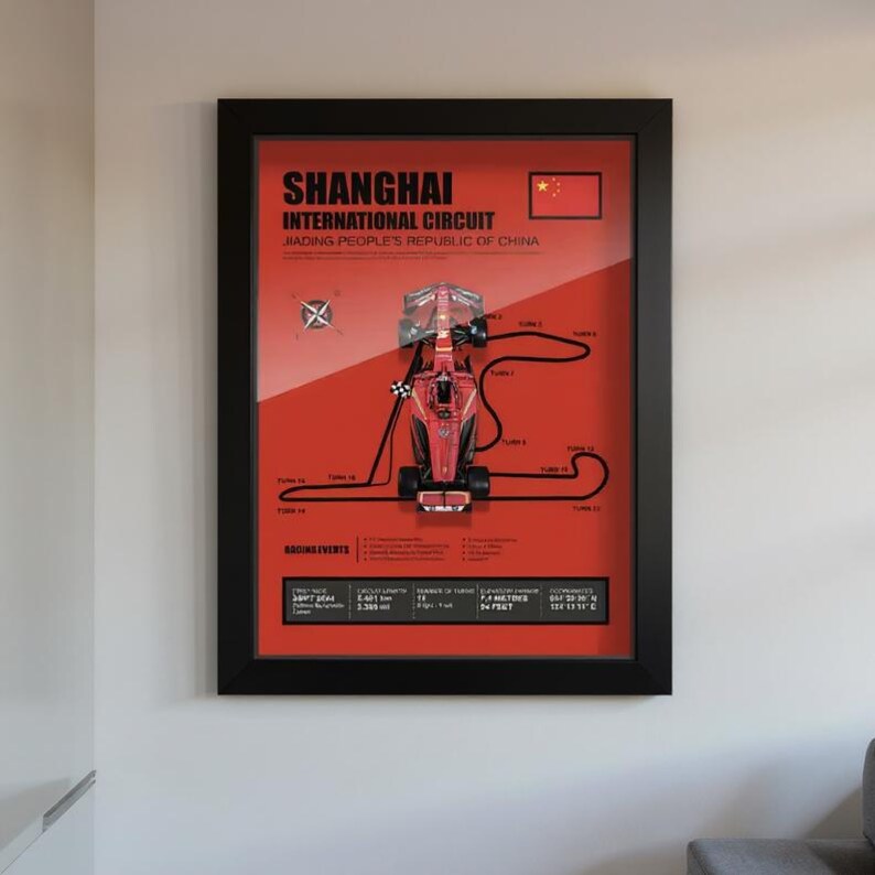 Framed Shanghai F1 Circuit Poster – Formula 1 Racing Wall Art - Etsy