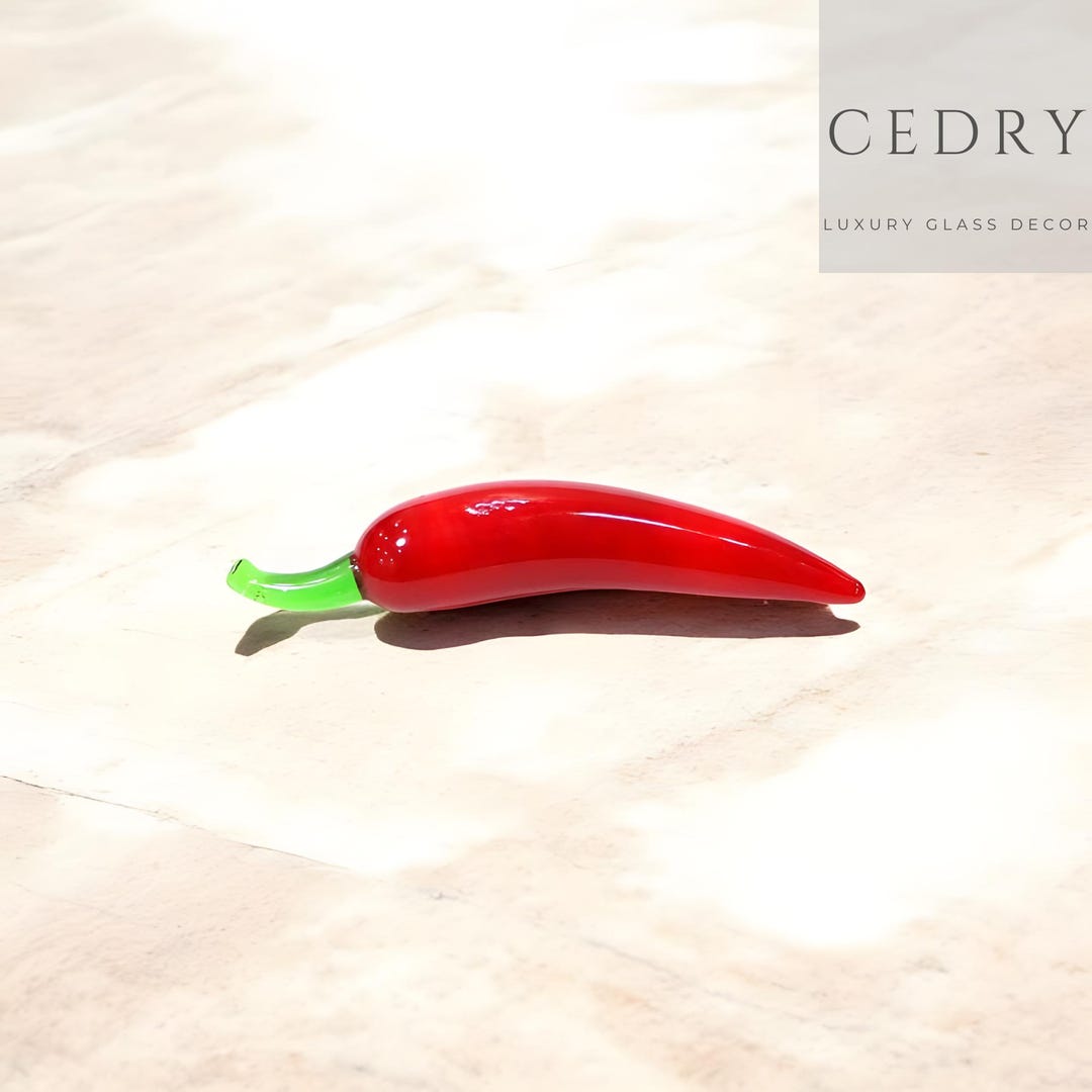 Red Chilli Pepper Glass Ornament, K9 Crystal, Kitchen Decor - Etsy