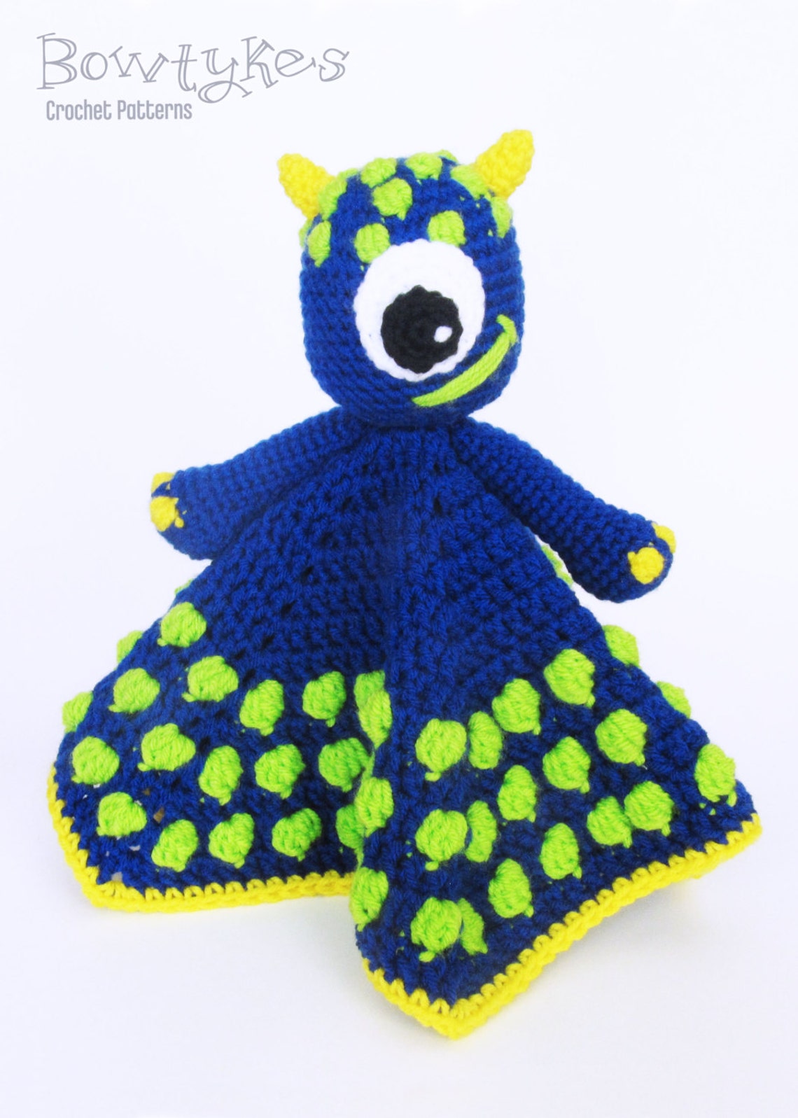 Monster Lovey CROCHET PATTERN Instant Download - Blankey, Blankie ...