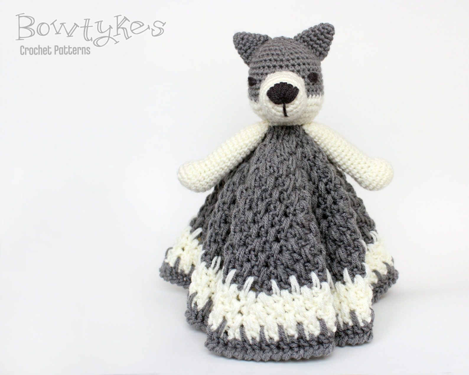 Wolf Lovey CROCHET PATTERN Instant Download - Blankey, Blankie ...