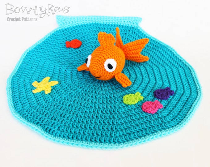 CROCHET PATTERN for Beginners Cute Fish Blanket Afghan Lovey for Babies ...