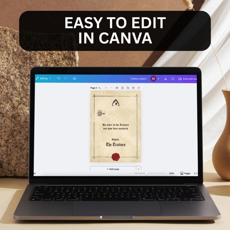 Traitors Letter Printable | Murder Notification Letter | Home Traitors ...