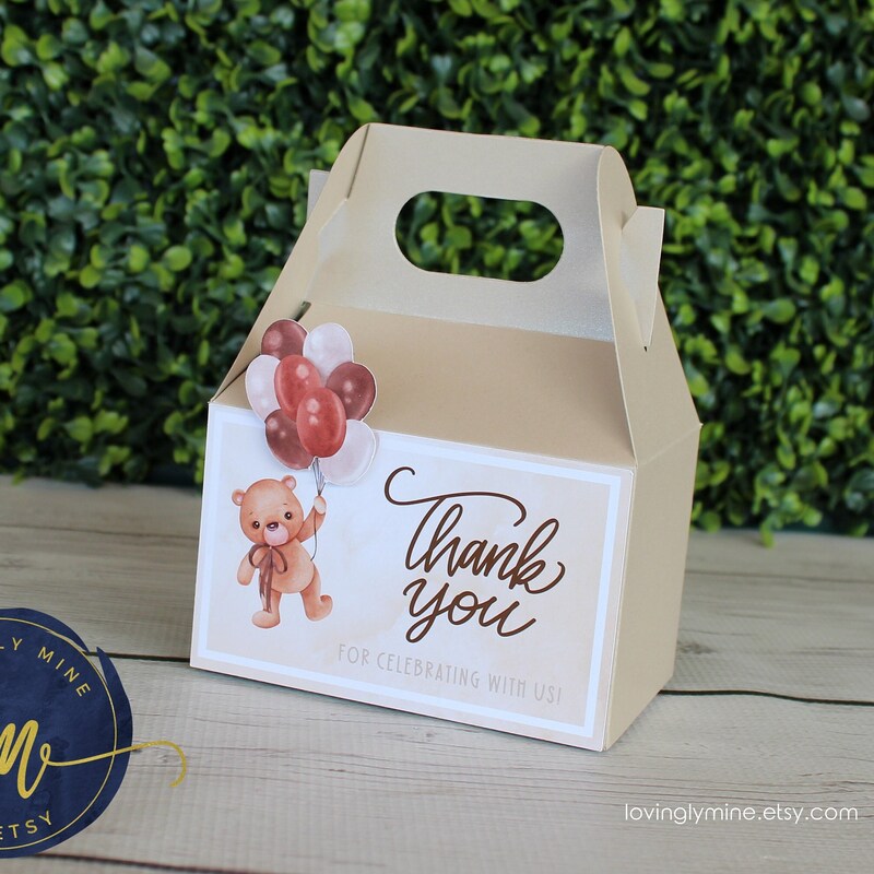 Teddy Bear Favor Box - Etsy