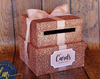 Navy Card Box - Etsy