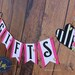 Banners in Hot Pink Black & White Stripes and Glitter Gold - Etsy