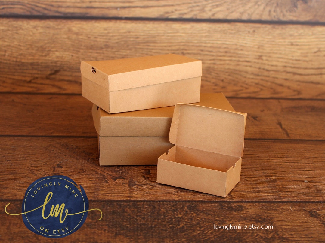 Kraft Brown DIY Mini Shoe Box Favors Available in Three Sizes, Shoebox ...