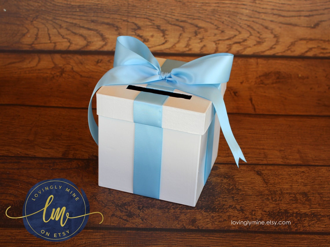 Mini Game Card Box | 6 X 6 X 6 Inches Game Box With Slot in Baby Blue ...