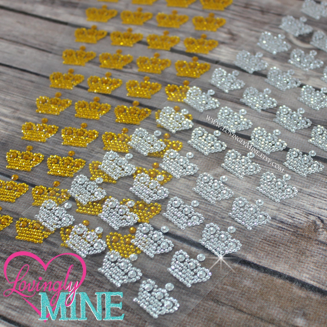 Crown Diamond Sticker Sheets in Silver or Gold 48 Stickers - Etsy
