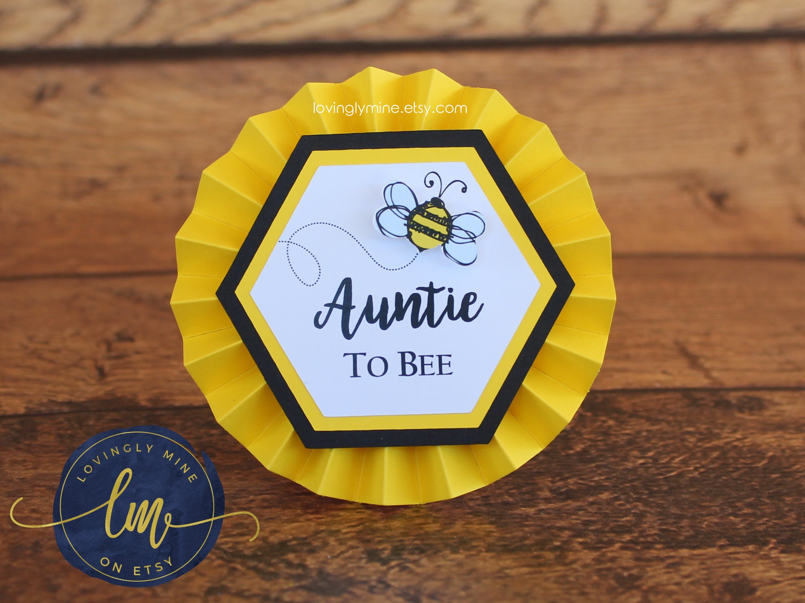 Name Tags/Corsages Bumble Bee Yellow Black & White Baby | Etsy