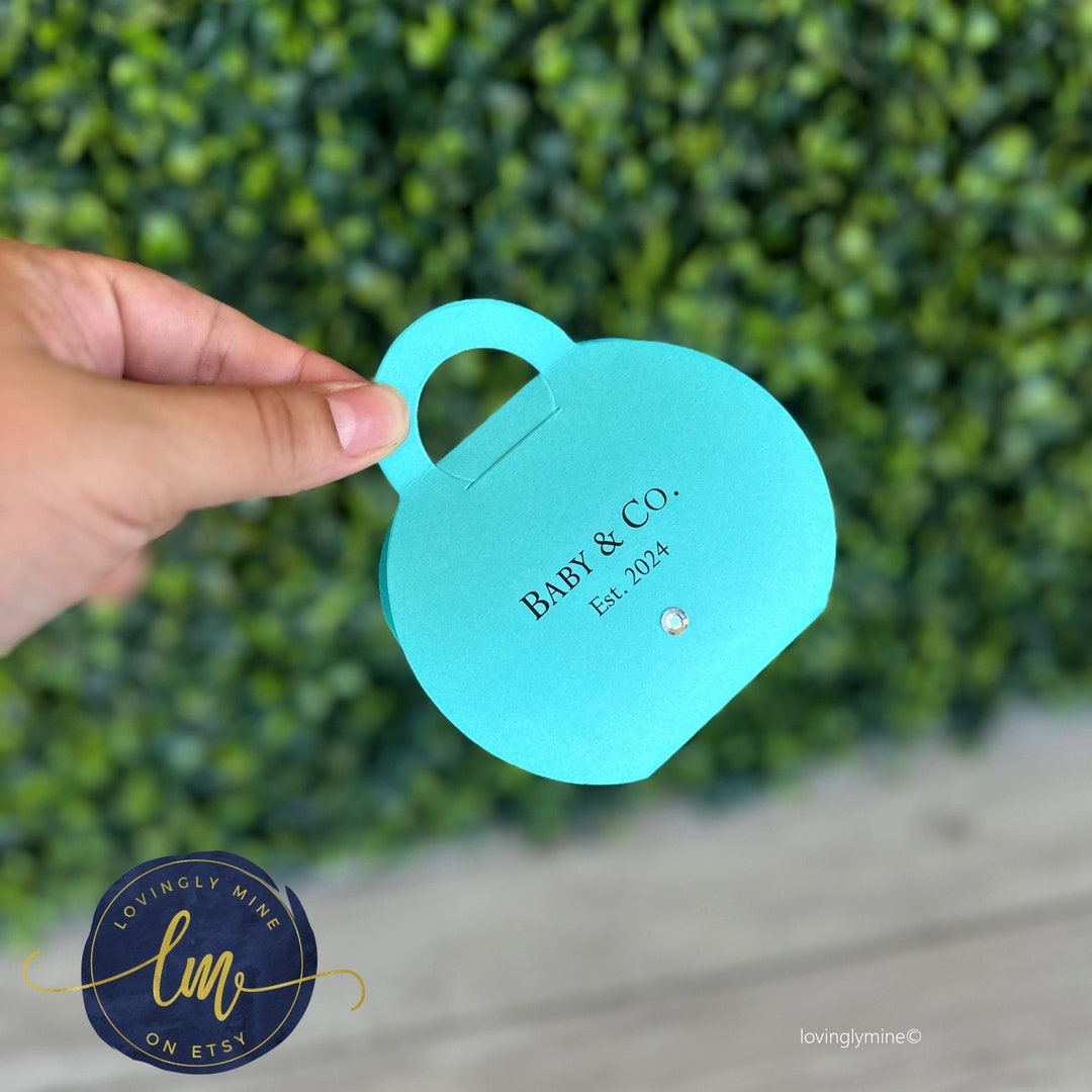 Small Purse Shaped Favor Bags in Light Teal Aqua Robins - Etsy