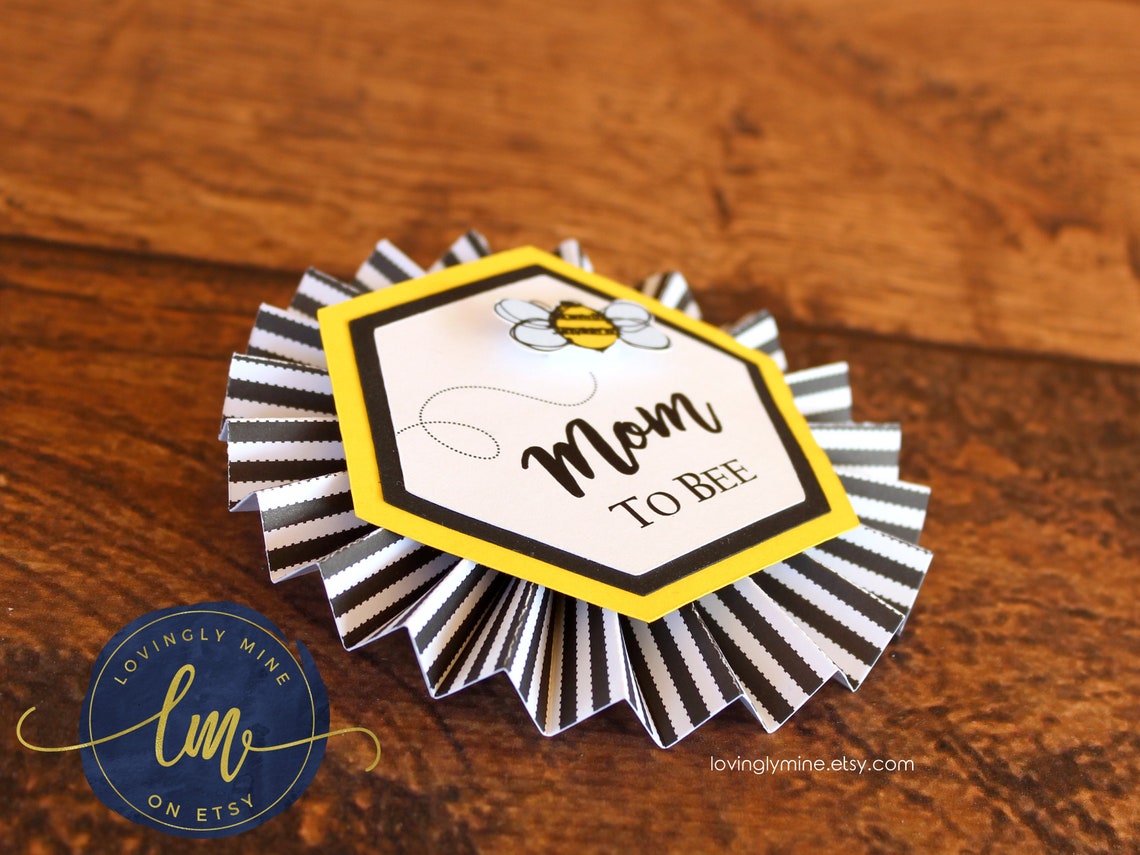 Name Tags/corsages Bumble Bee Yellow Black & White Stripes - Etsy