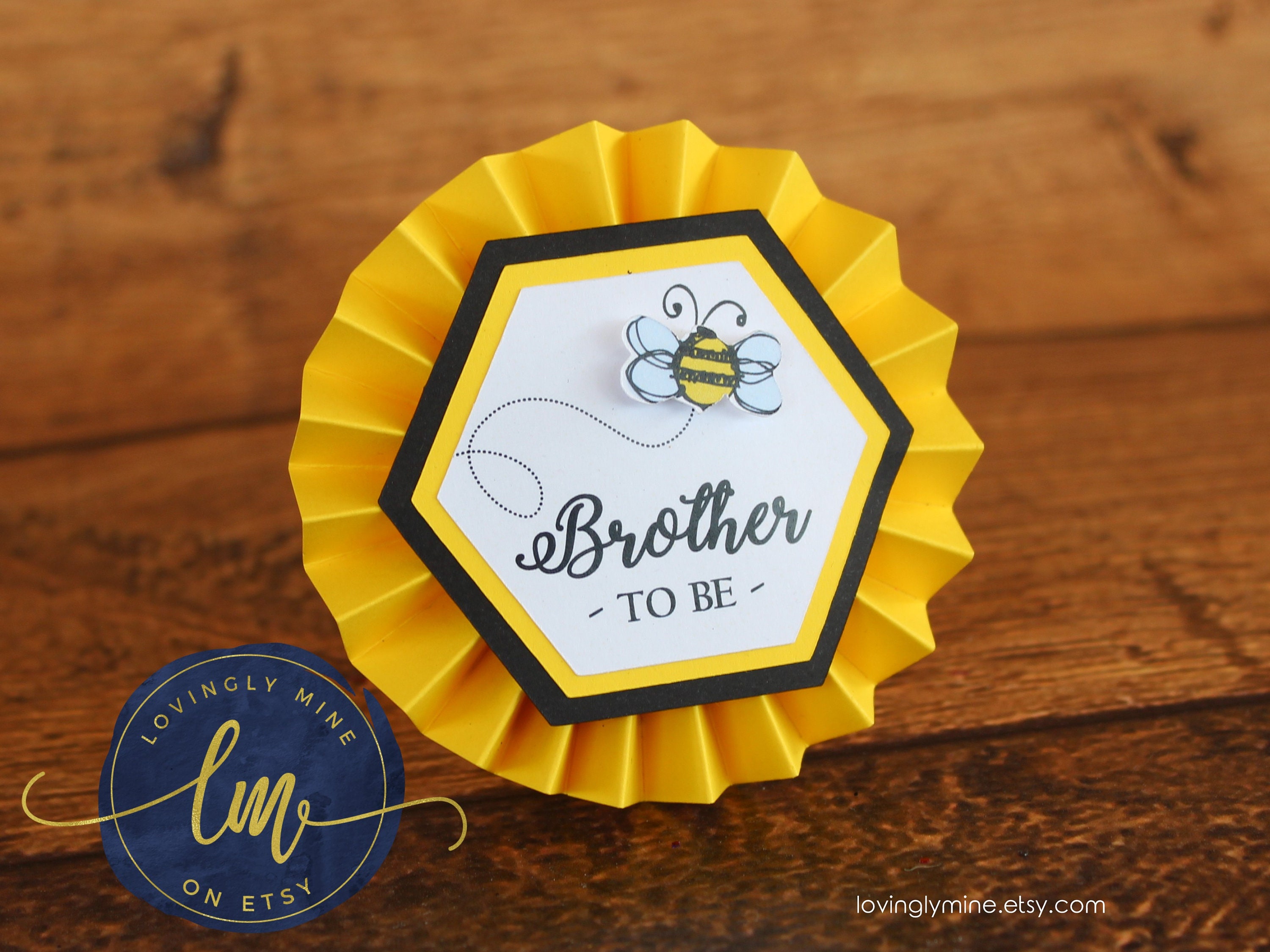 Small Name Tags/Corsages Bumble Bee Yellow Black & White - Etsy