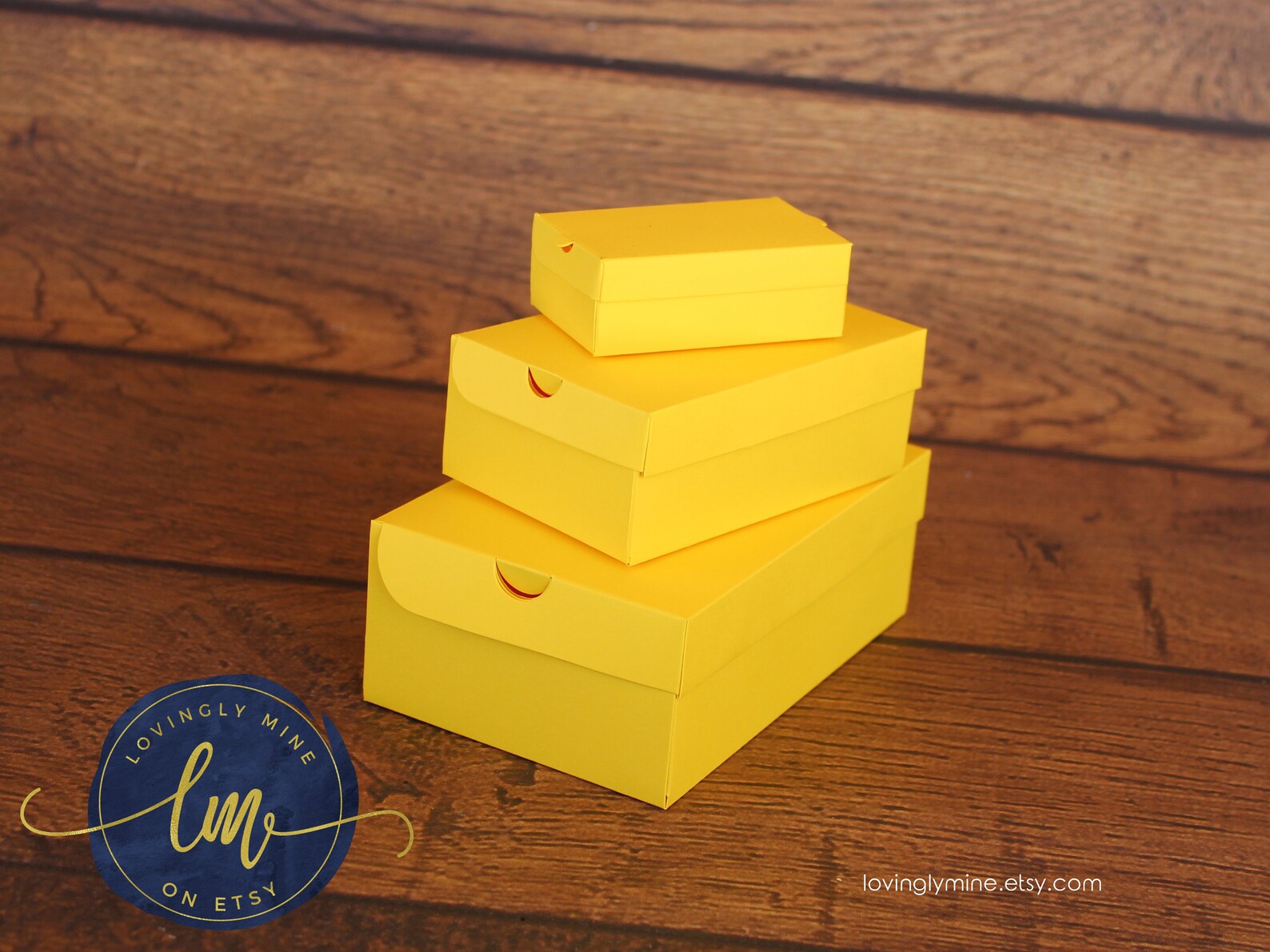Yellow DIY Shoe Box Favors in 65lbs Cardstock Available in - Etsy