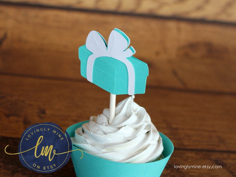 Gift Box Cupcake Toppers Deluxe Double Sided Set of 12 - Etsy