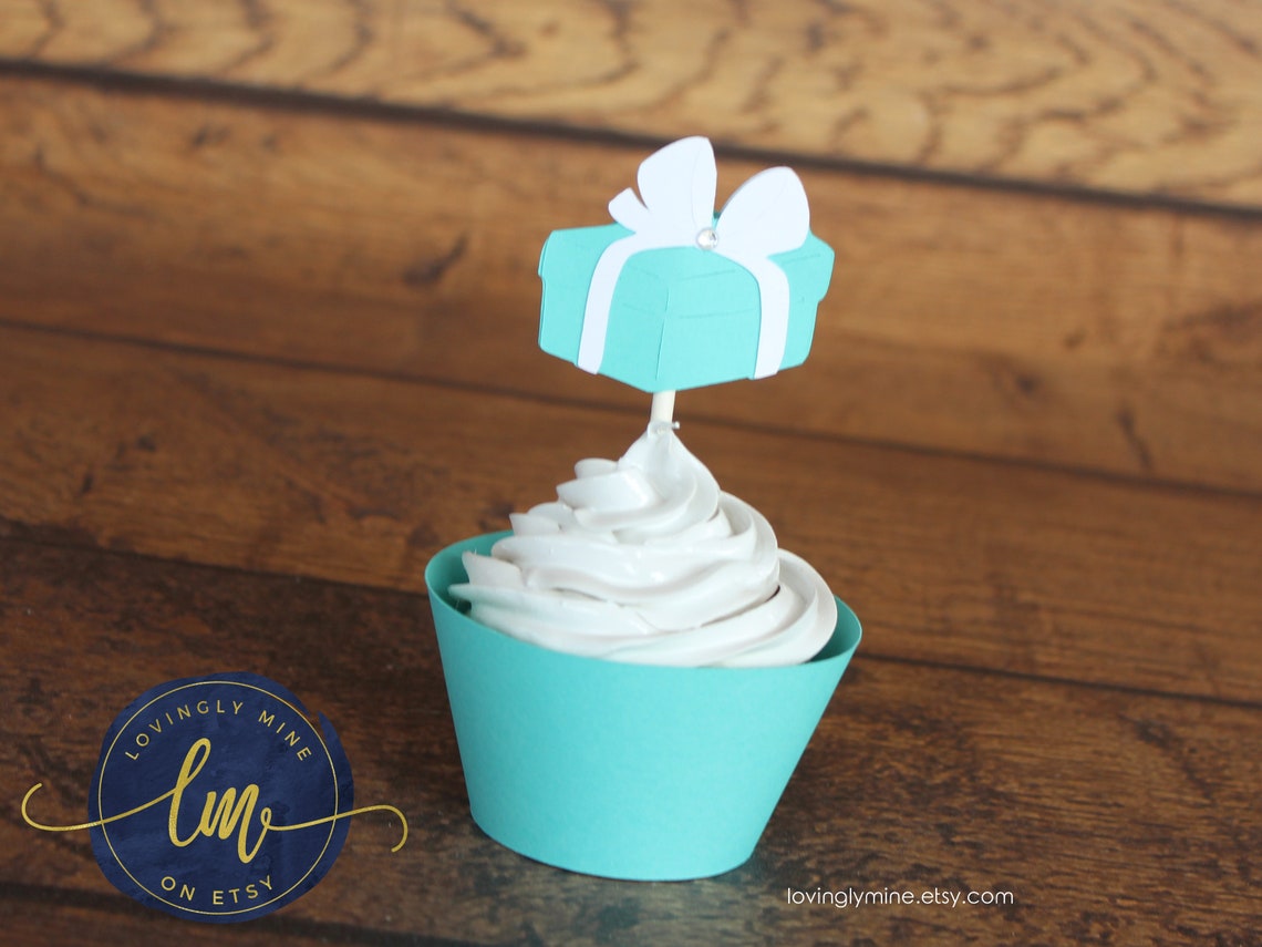 Gift Box Cupcake Toppers Deluxe Double Sided Set of 12 - Etsy