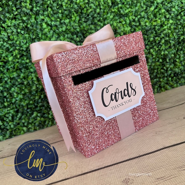 Pink Card Box - Etsy